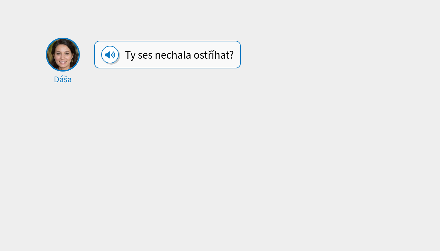 Native Dialogs | Czech | Ty ses nechala ostříhat?