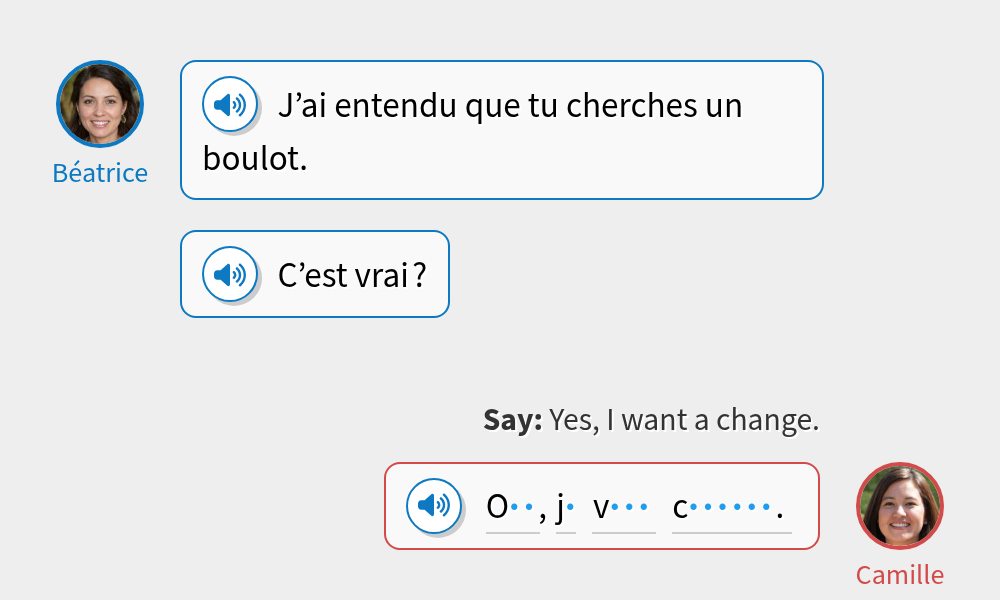 Native Dialogs | French | J’ai entendu que tu cherches un boulot.