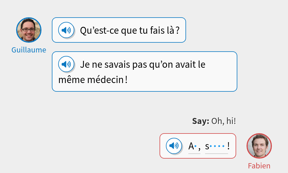 Native Dialogs | French | Qu’est-ce que tu fais là