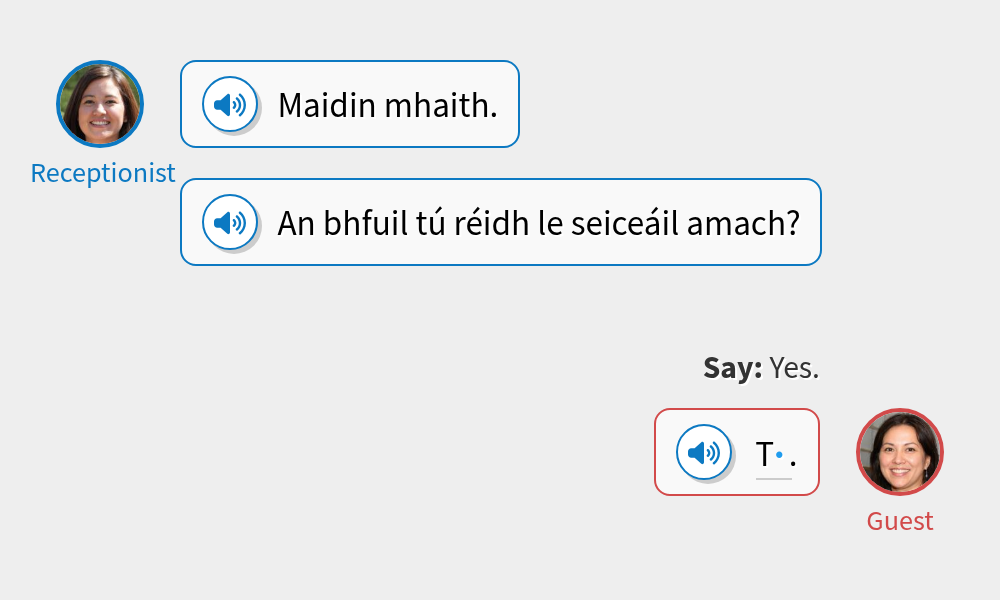 Native Dialogs | Irish | Maidin mhaith.